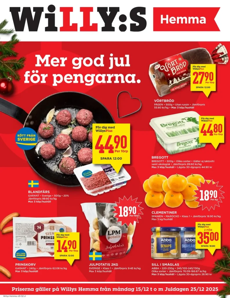 Willys Hemma Reklamblad & Erbjudande (31/12/2025)